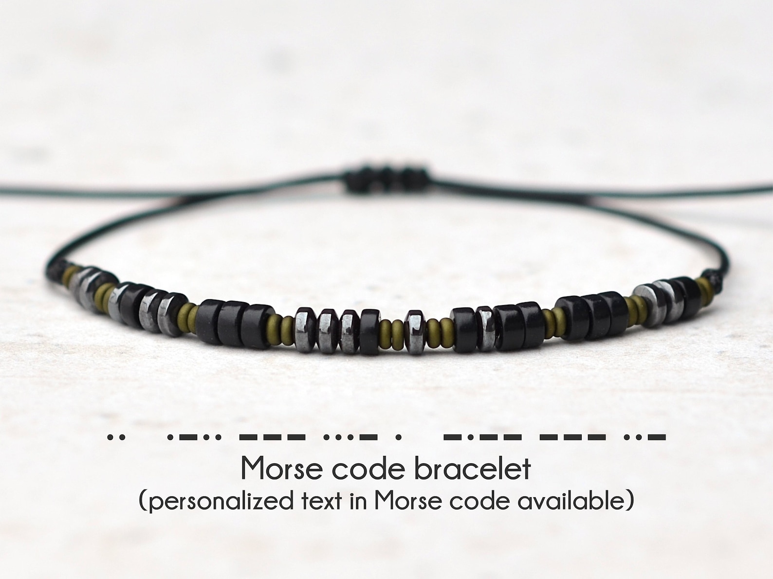 Personalized Morse Code Bracelet Men, Custom Gift for Men, Handmade ...