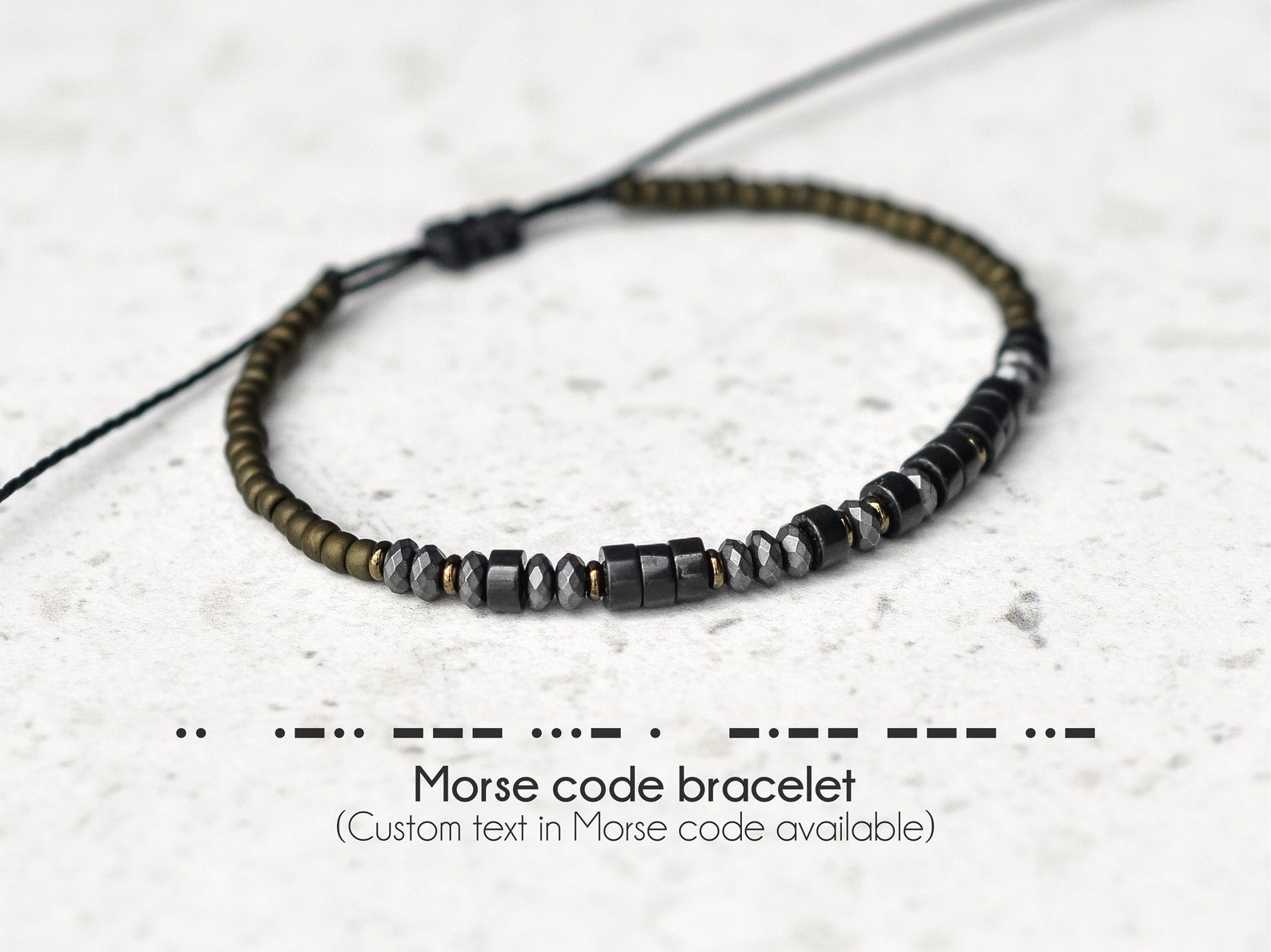 Personalized Morse Code Bracelet Men Custom Bracelet - Etsy