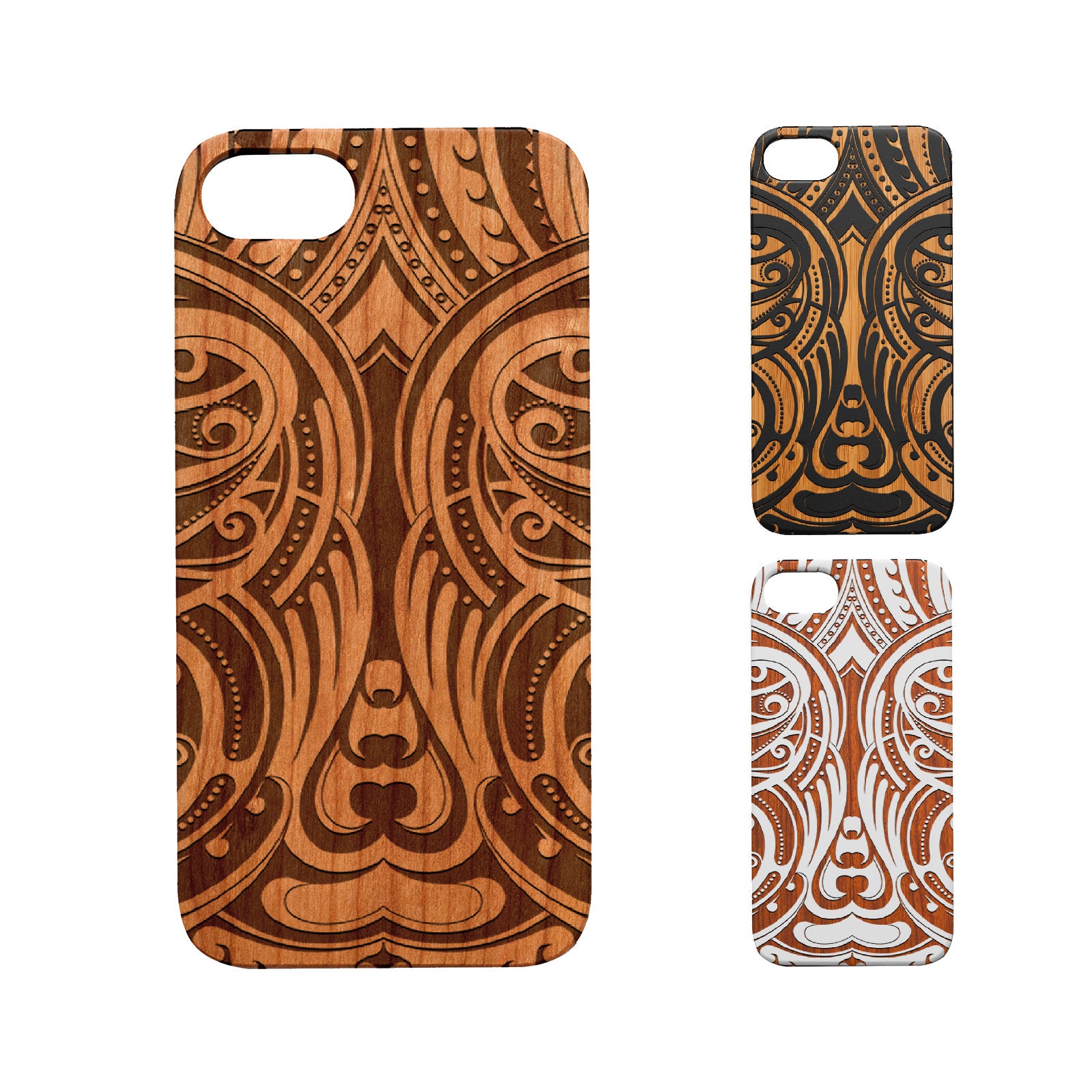 Polynesian Wooden Phone Case Maori 1 for iPhone and Samsung | Etsy