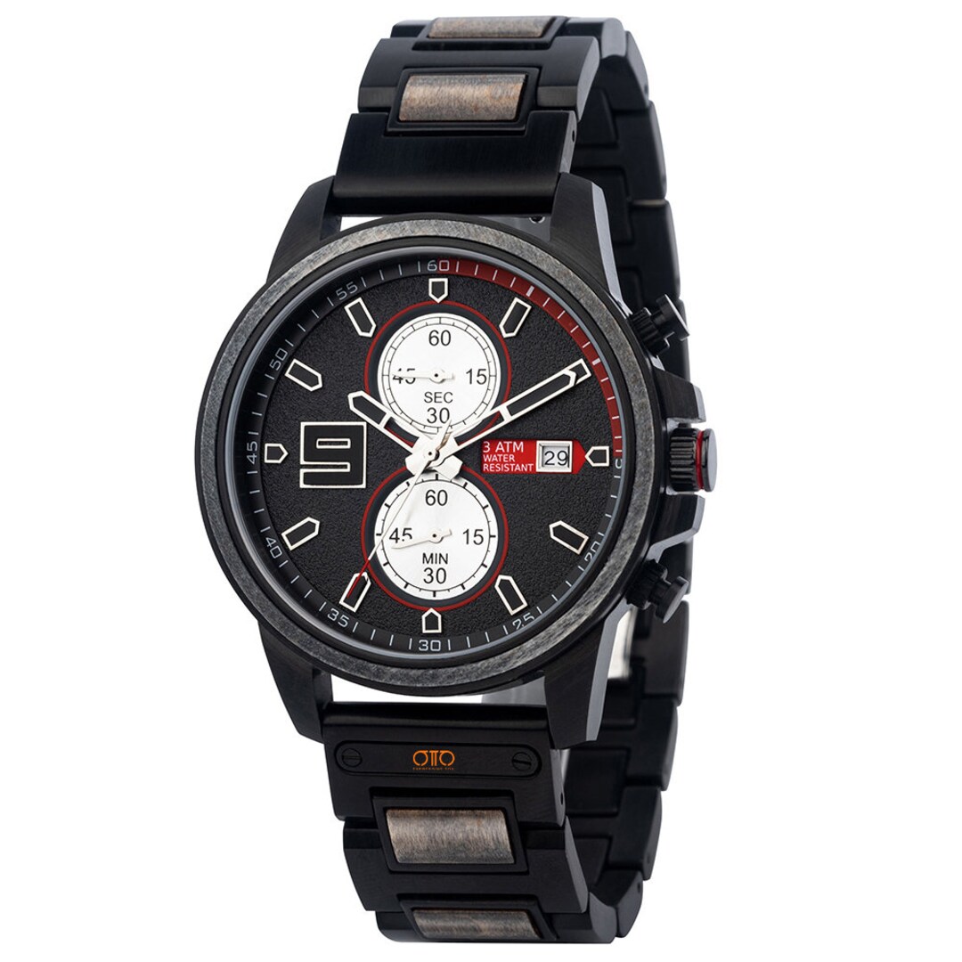 Men's Maple Wood Stainless Steel Watch Japanese Quartz - Etsy