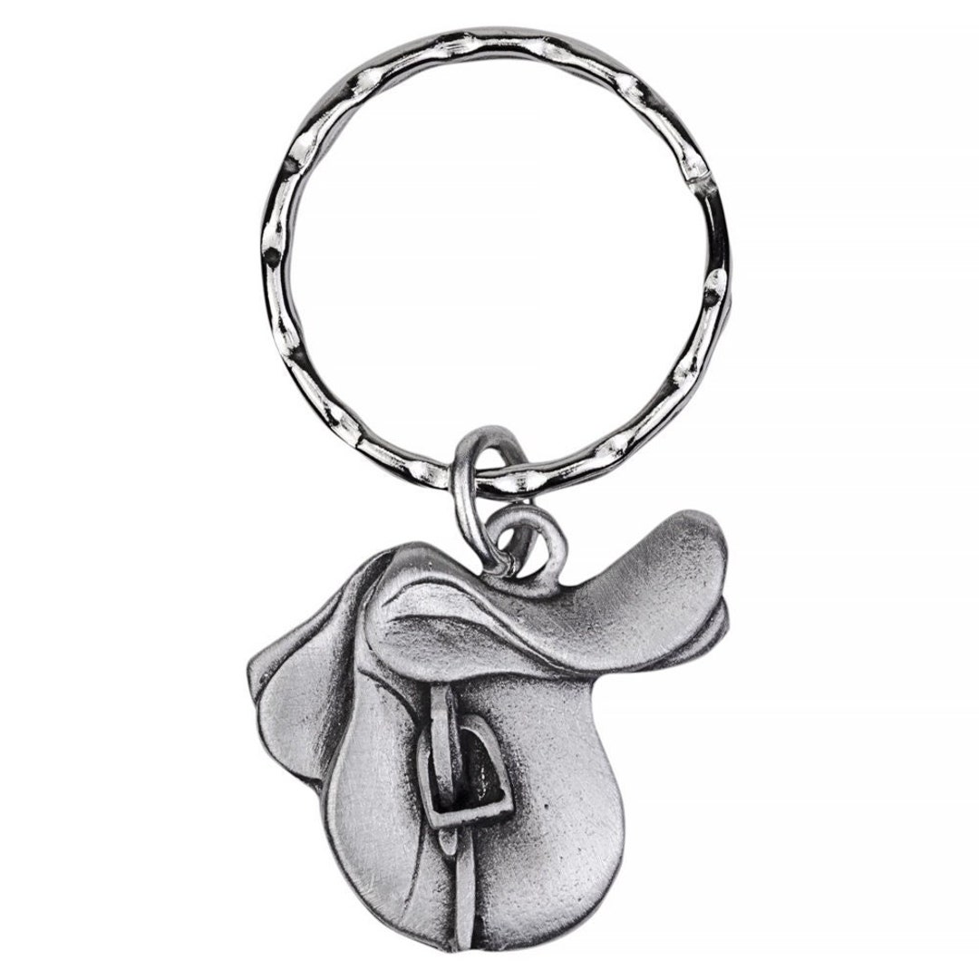 Saddle Pewter Keyring - Perfect for Horse Lovers! - Etsy
