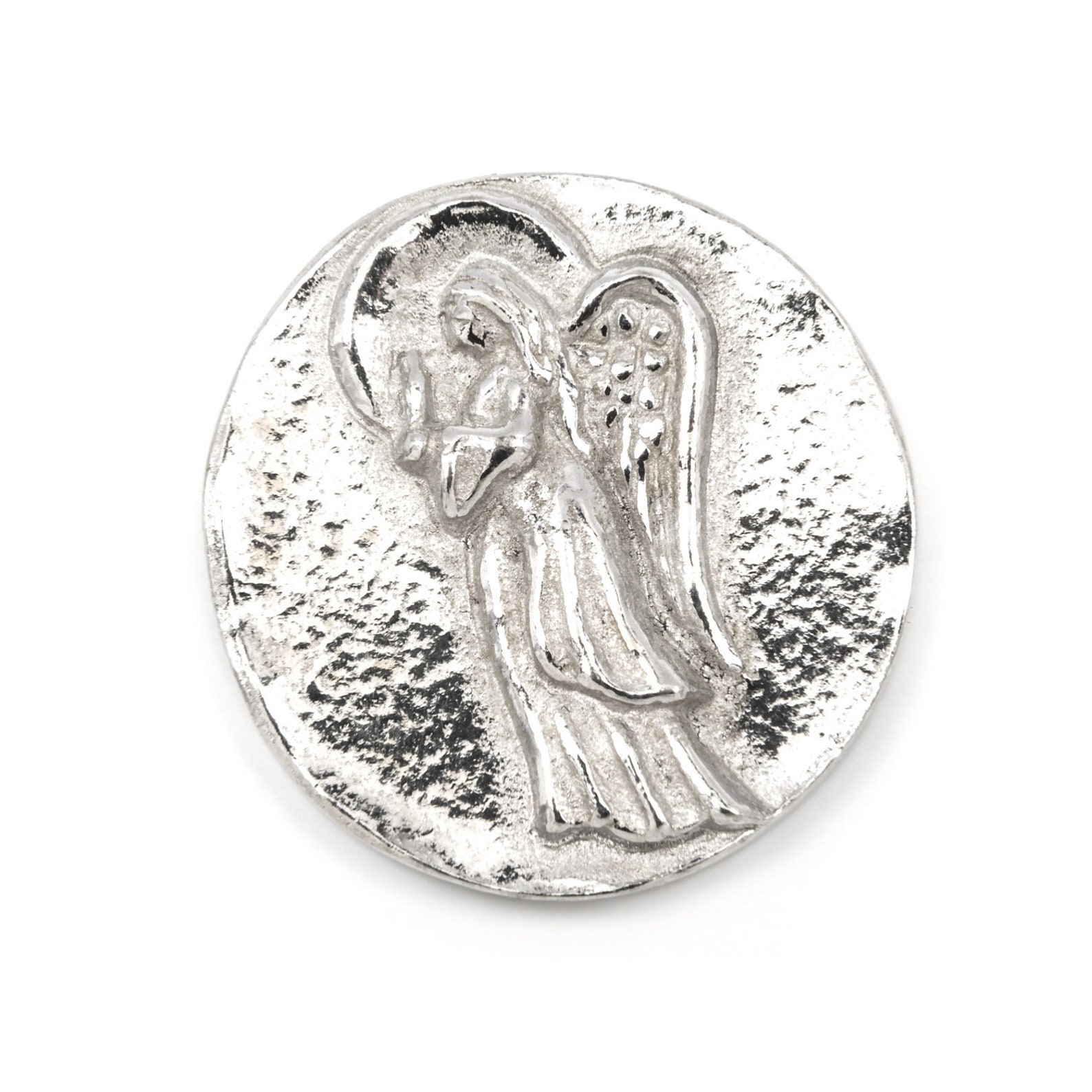 Solid Pewter Angel Coin With Message Card - an Angel for Your Pocket - Etsy