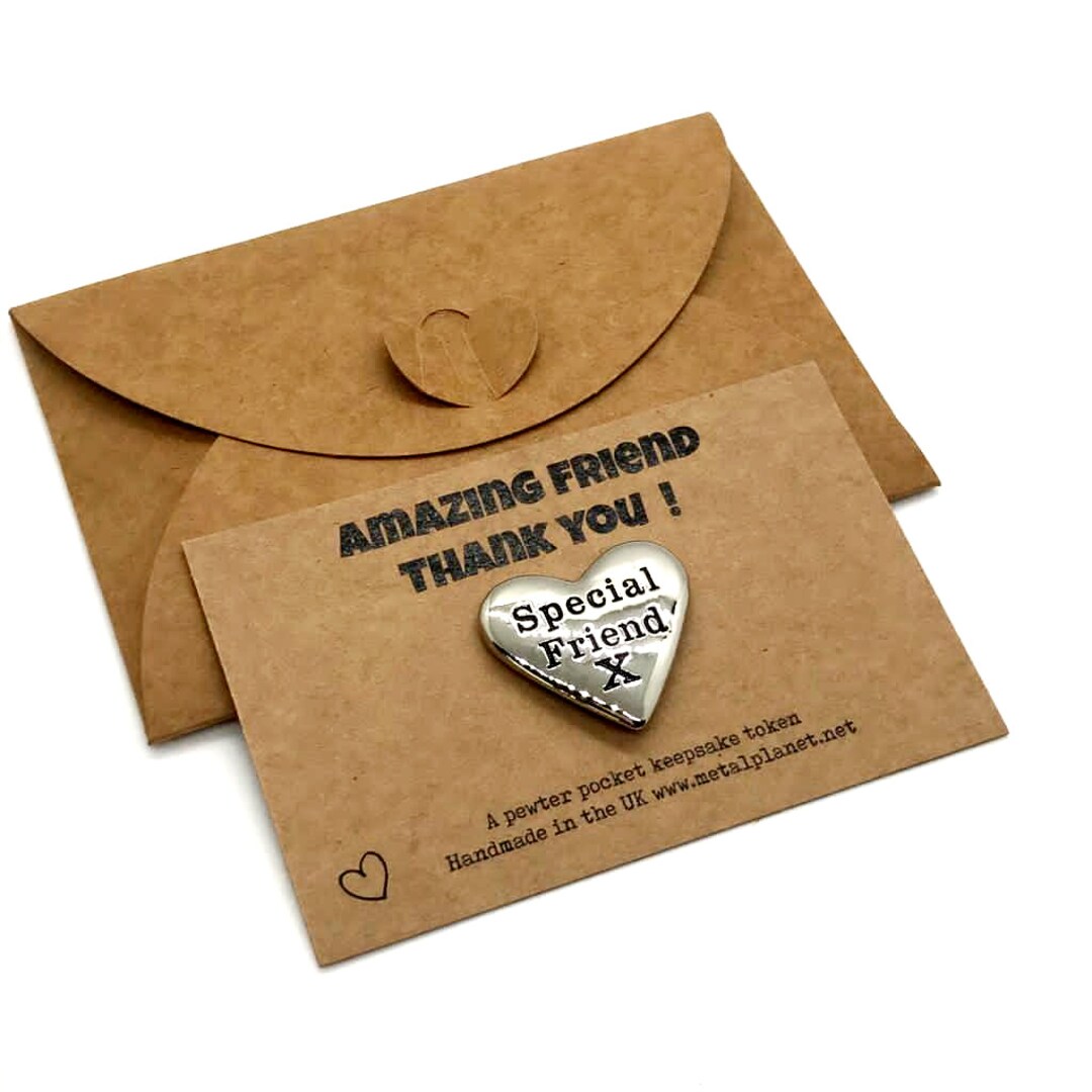 Heart Pocket Token: Special Friend Gift, Handmade Keepsake - Etsy