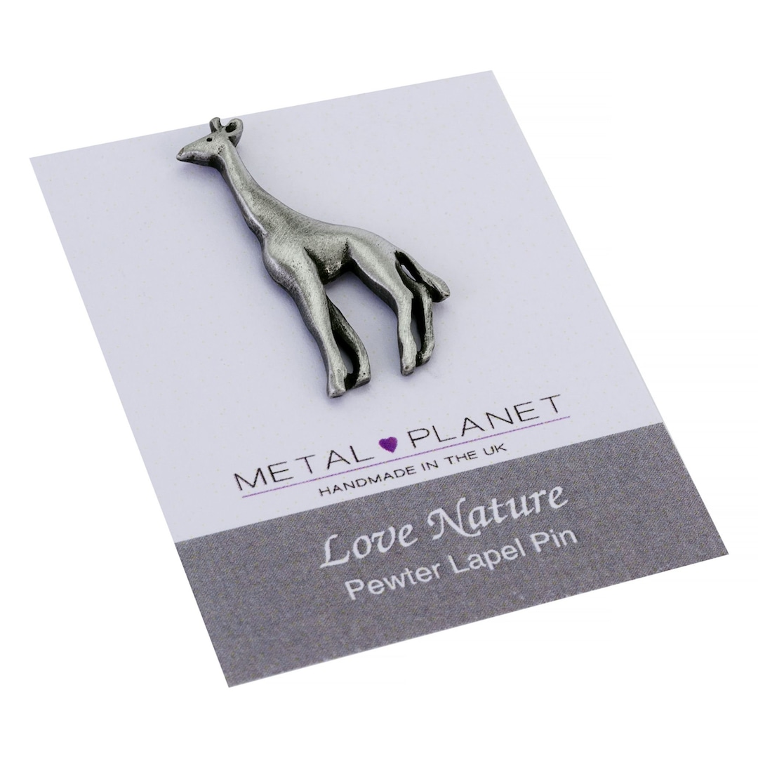 Giraffe Pewter Lapel Pin - Etsy