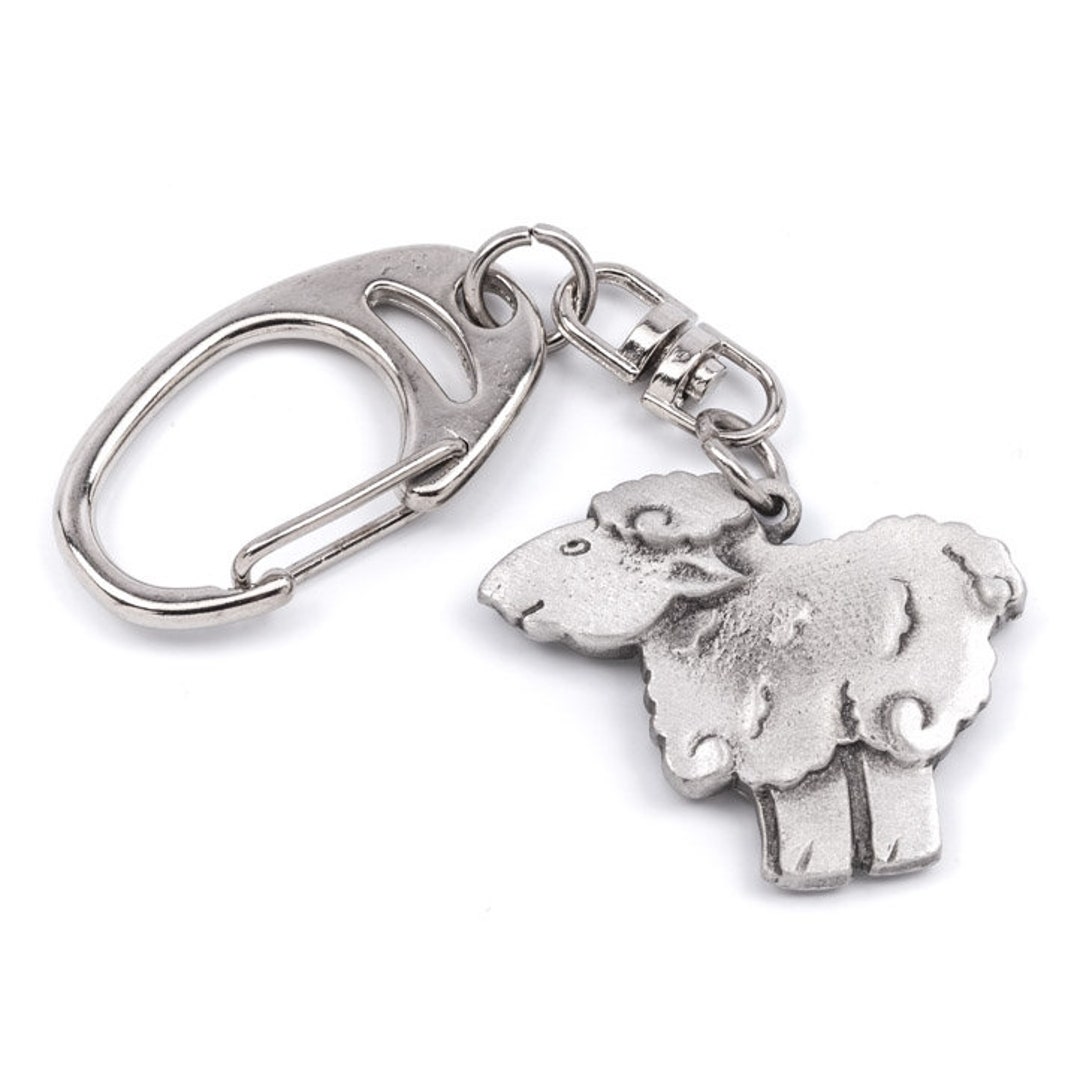Sheep Pewter Keyring - Etsy UK