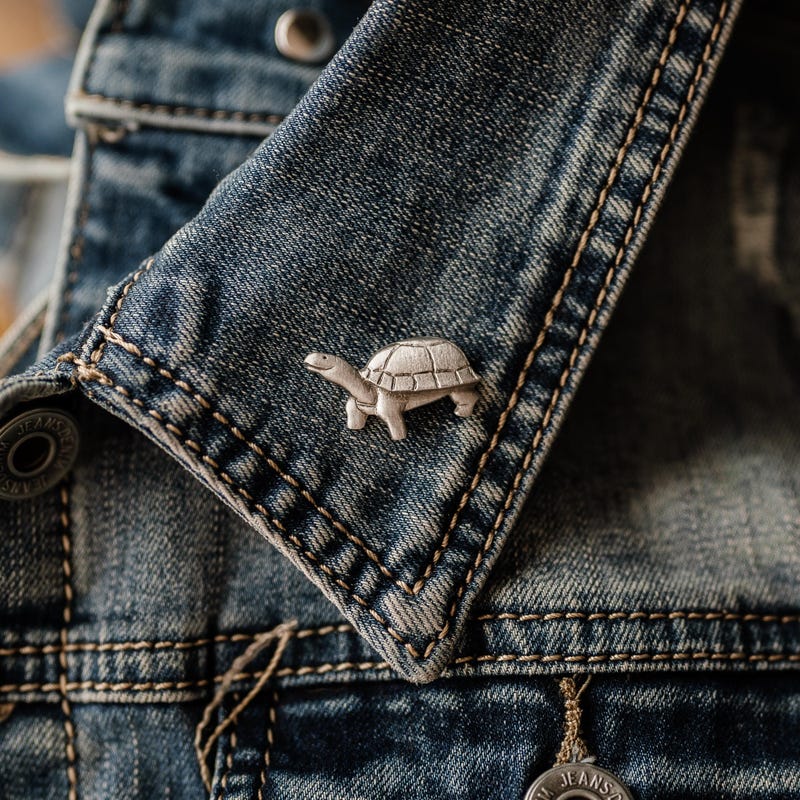 Silver Brooches Tortoise - Etsy UK