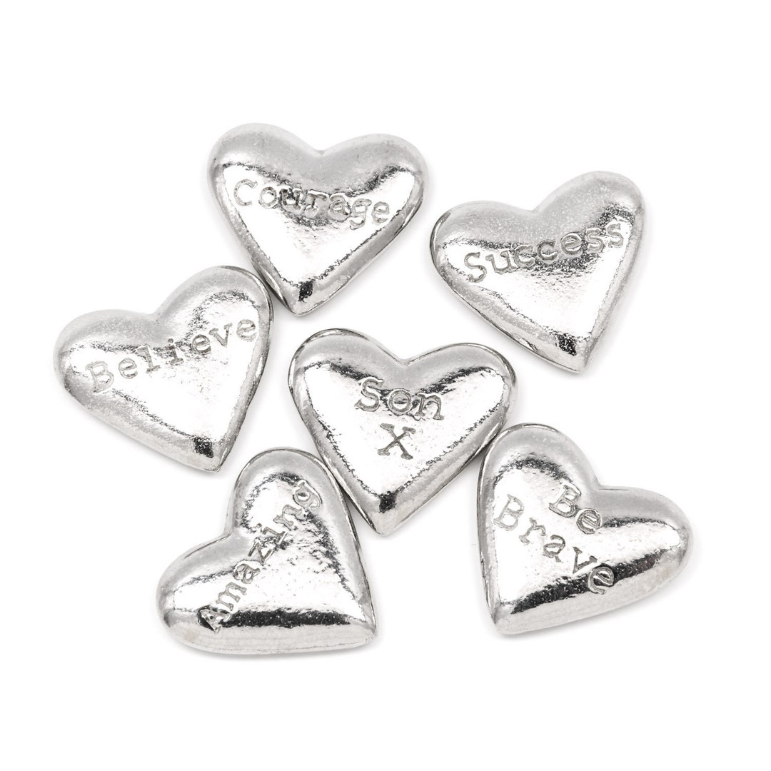 Pewter Message Pebbles: Pocket Keepsake Designs Lots of Choice ...