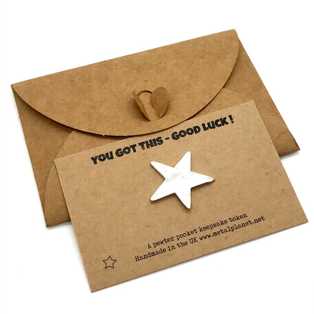 You Got This - Good Luck Pewter 'star' Pocket Token - Handmade in the ...