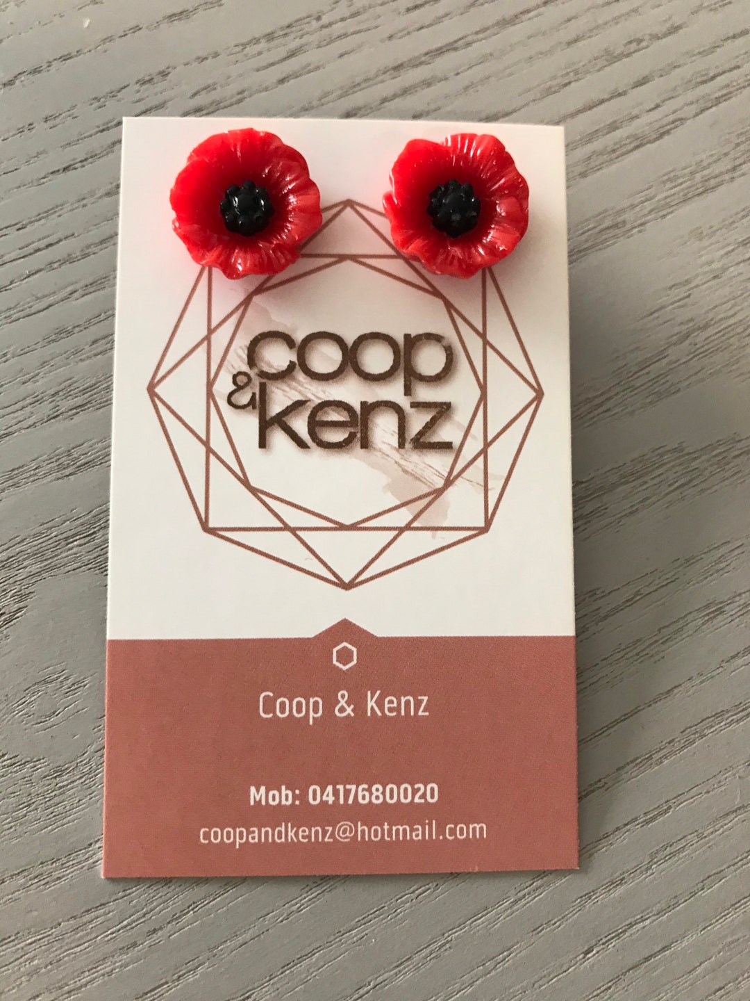 Anzac Day Poppy Acrylic Stud Earrings - Etsy Australia