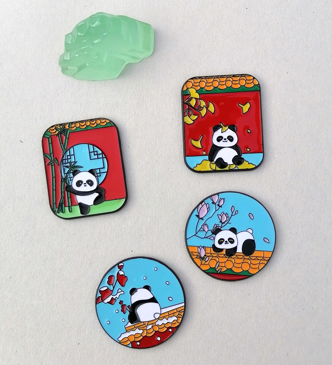 A Panda in All Seasons/panda Magnets/ Refrigerator Magnets/china Chic ...