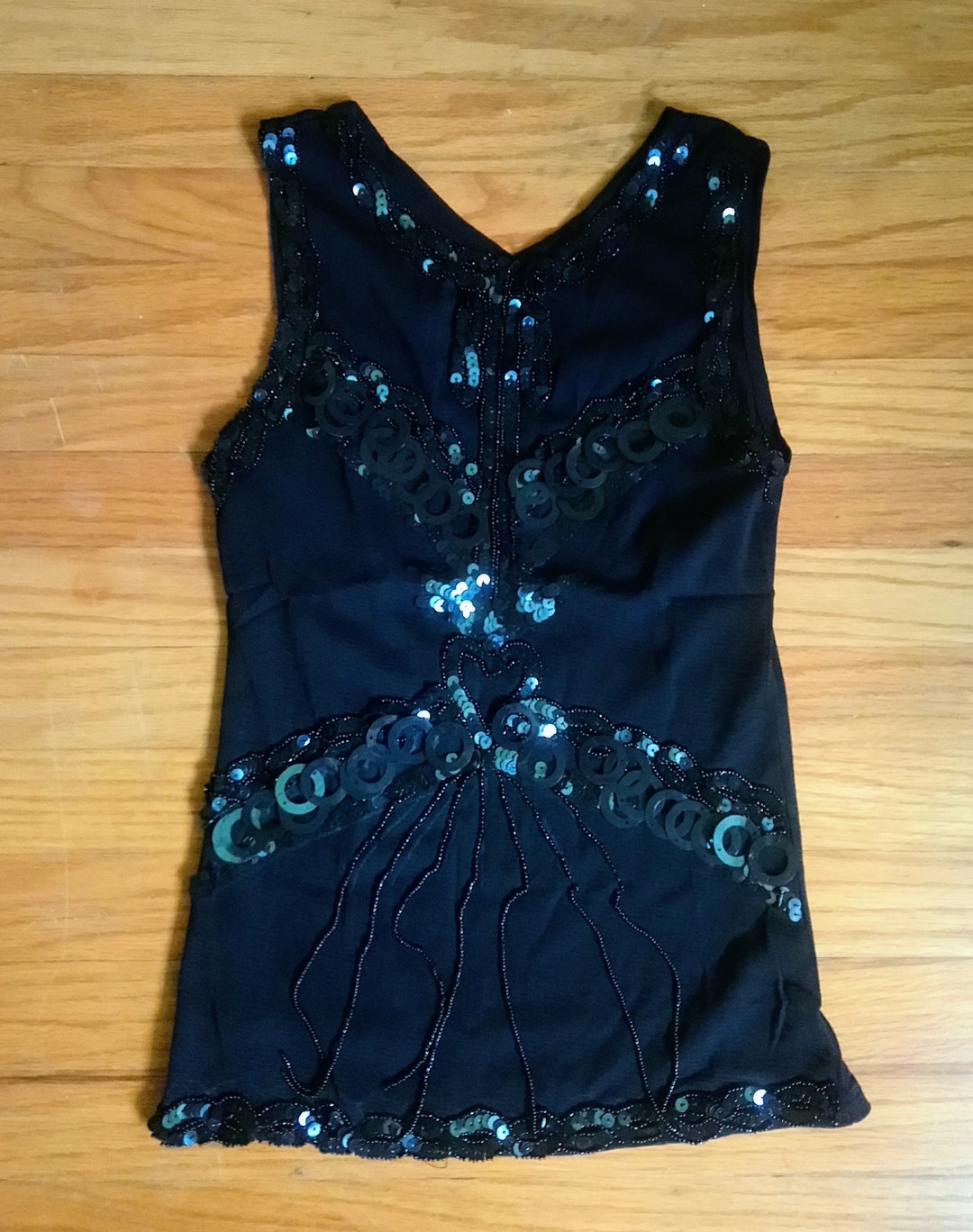 Handmade Beaded Tank Blouse / Beaded Tank Top / Sequined Tank Blouse ...