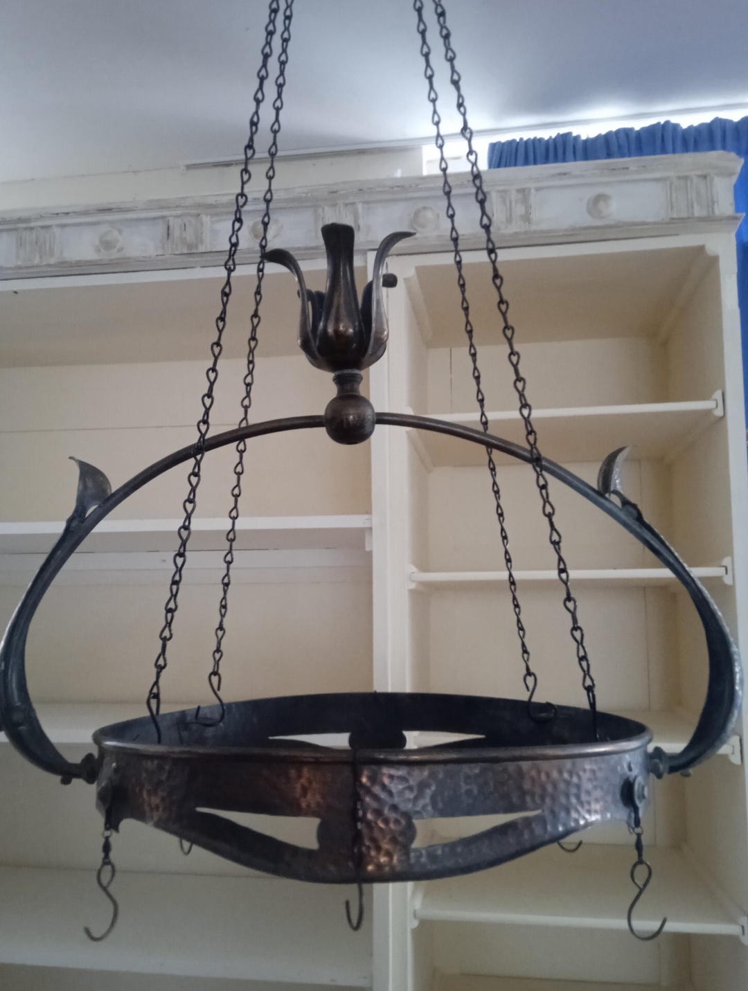 Burnished Copper French Hanging Pot/pan Rack- A Totally Unique Vintage ...