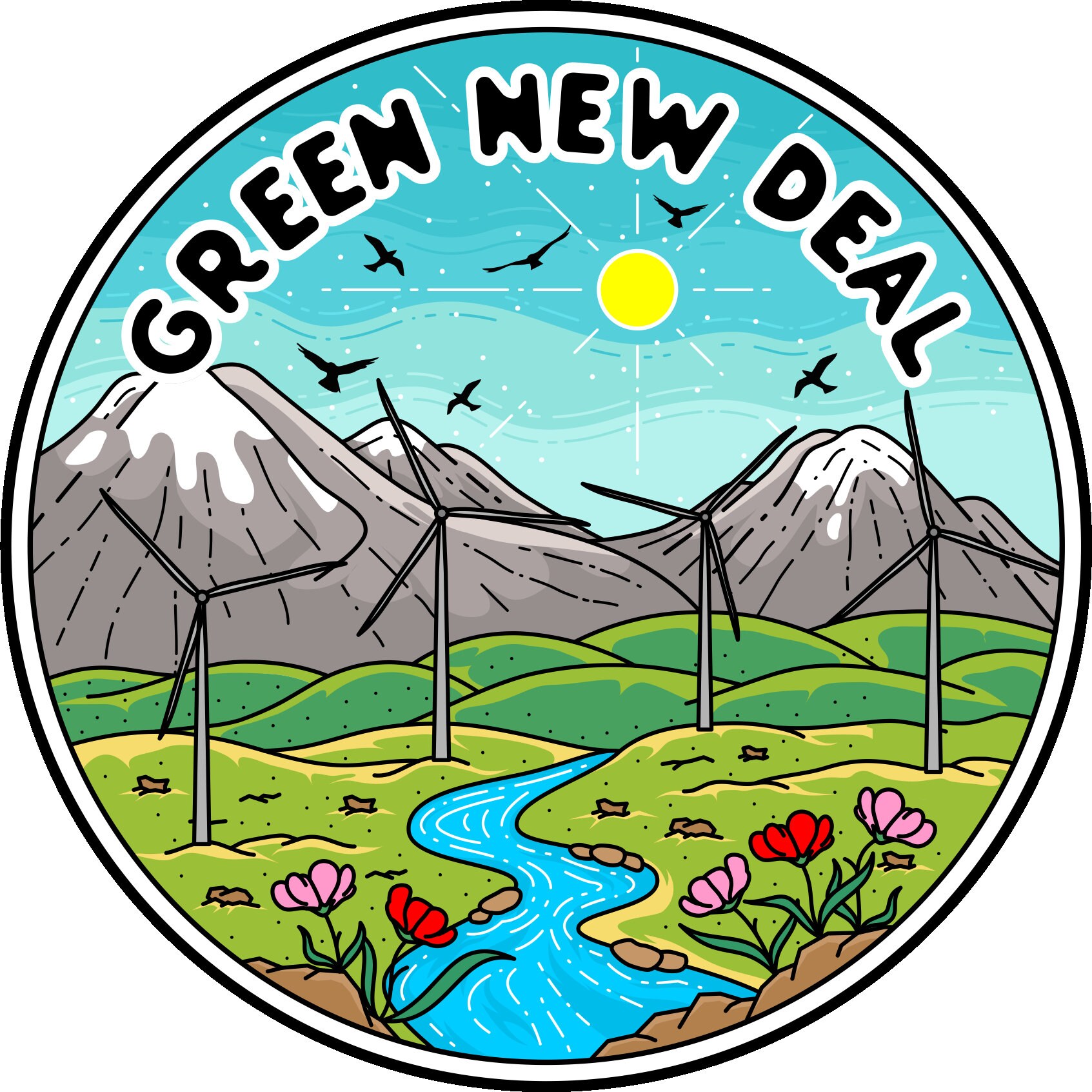 2 Green New Deal Stickers / Climate Change Decal / No Planet B | Etsy