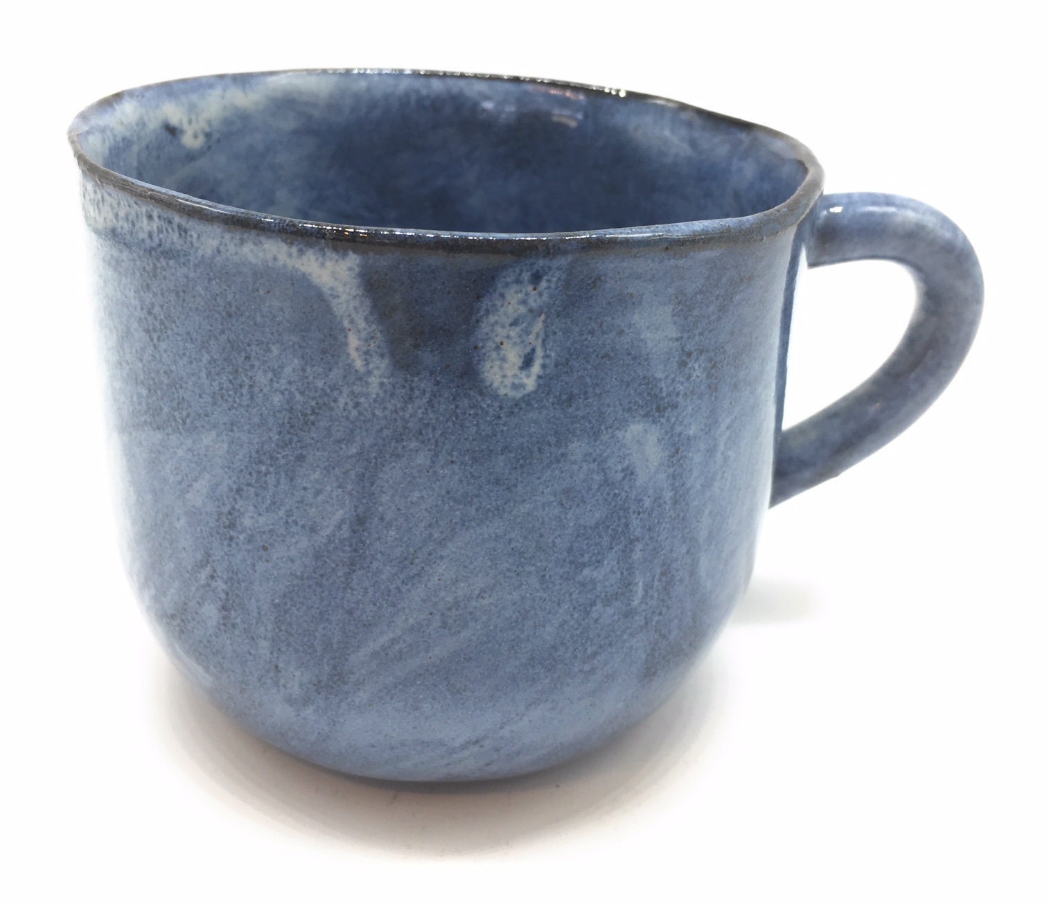 Jake Irving Ceramics - Hand Made Pottery Medium Blue Coffee Cup Mug ...