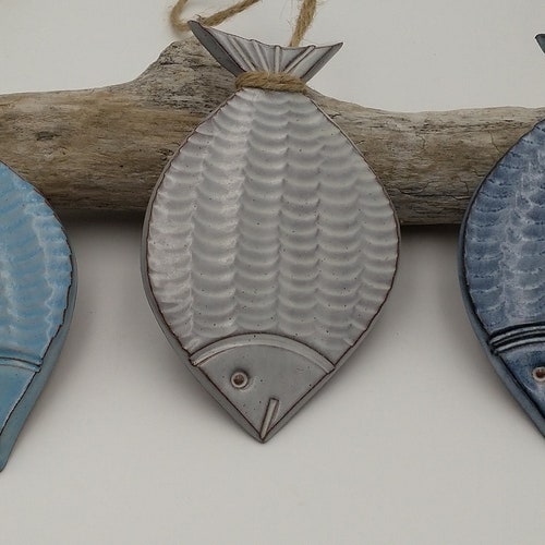 Ceramic Hanging Fish Choose From Three Colours. Exclusive to | Etsy