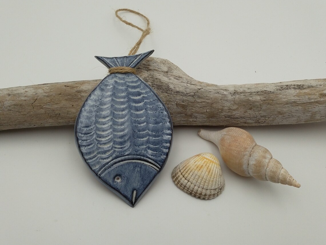 Ceramic Hanging Fish Choose From Three Colours. Exclusive to | Etsy