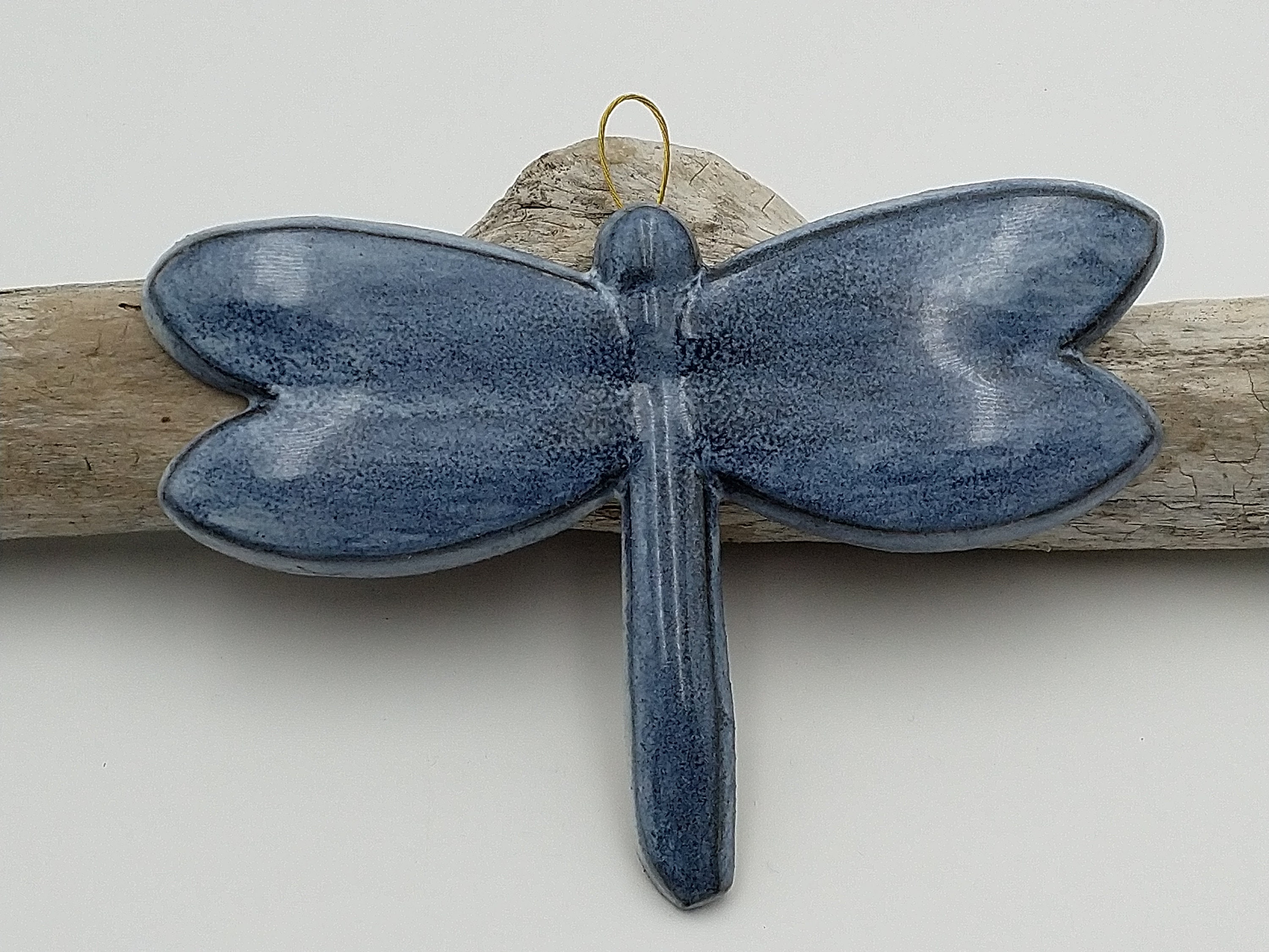 Jake Irving Ceramic Dragonfly Wall Hanging in Arran Blue - Etsy