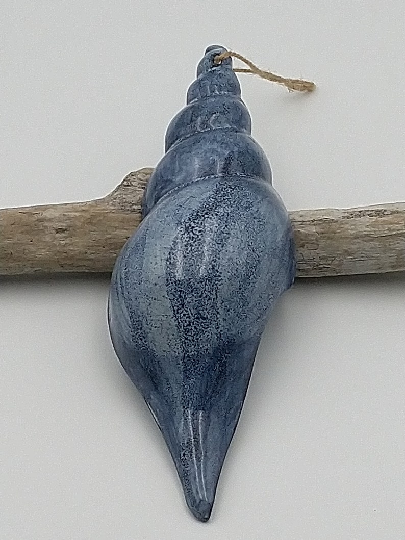 Hanging Ceramic Shells, Choose From Two Colours. Arran Blue or Sea Grey ...