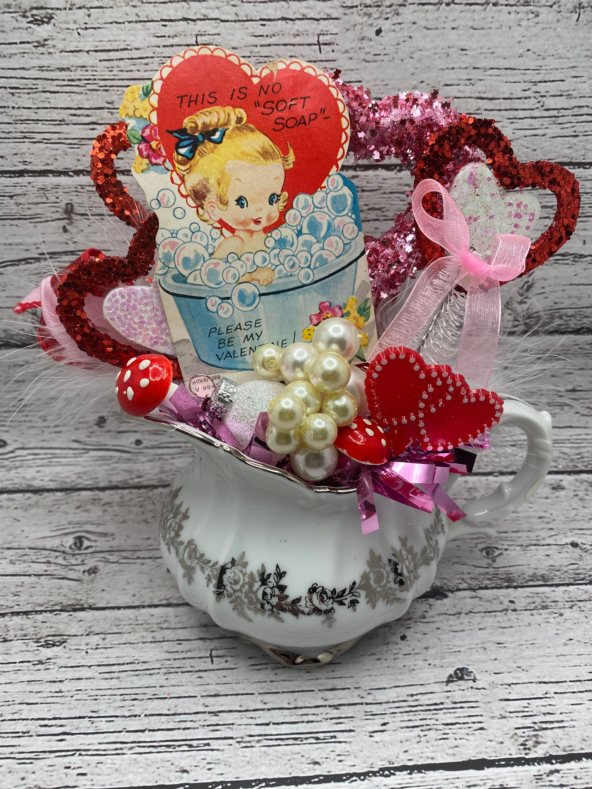 German Vintage Creamer Valentine Accent - Etsy