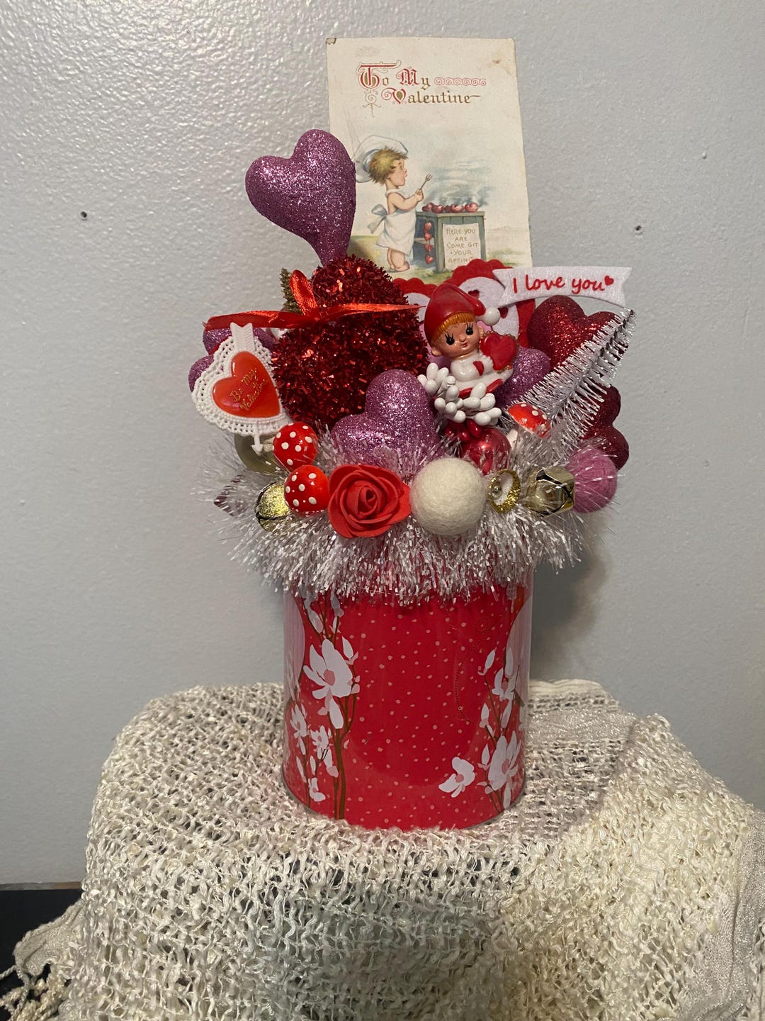 Valentine Tin Can Display - Etsy
