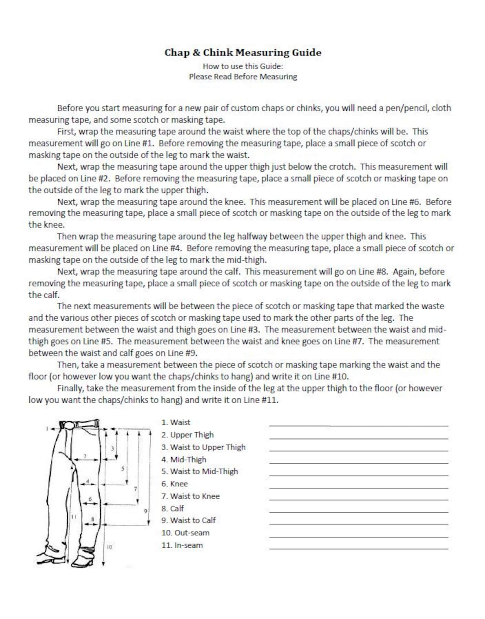 Cowboy Chap Pattern - Etsy