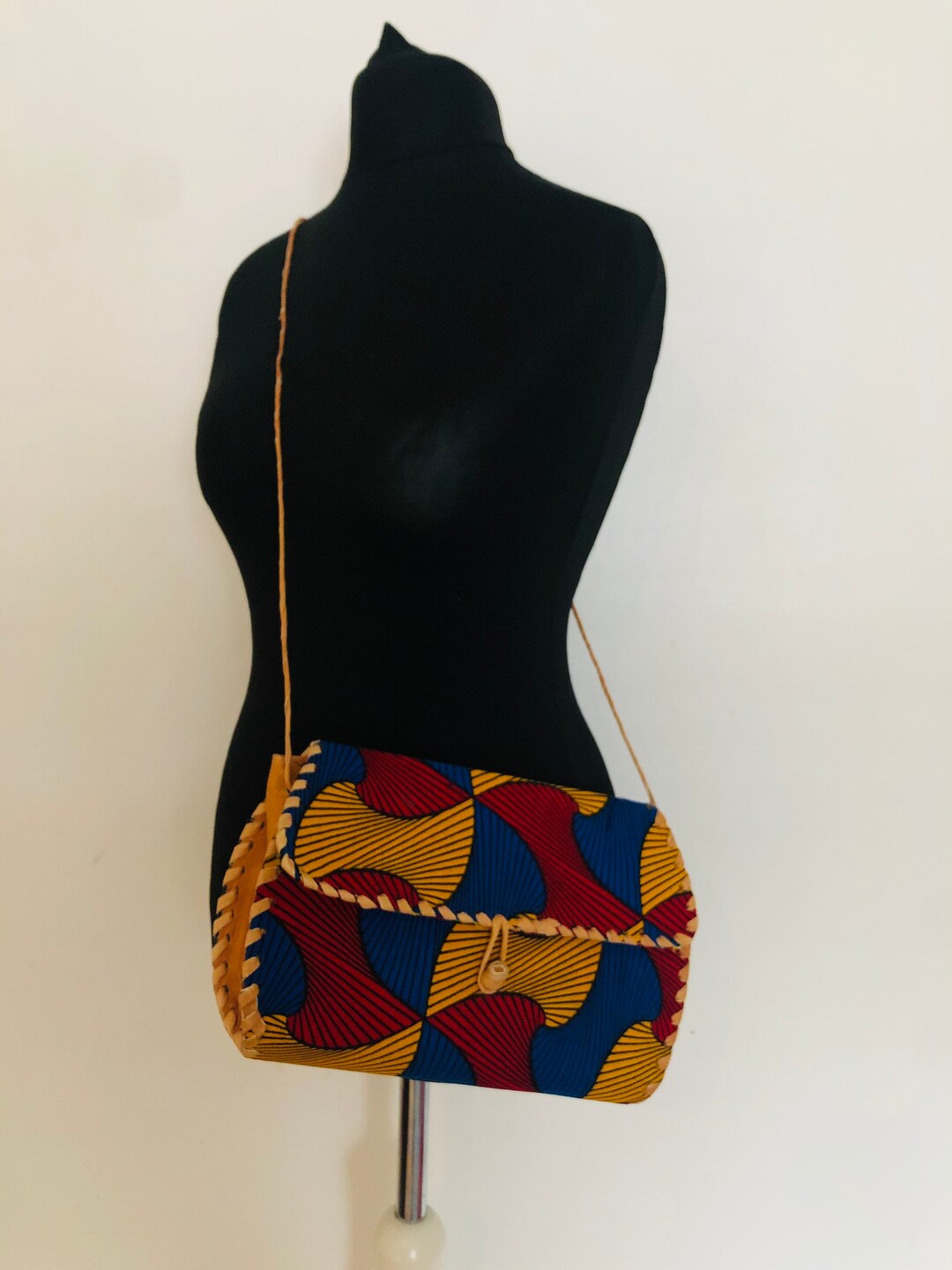 Handmade Leather and African Print Bags - Etsy