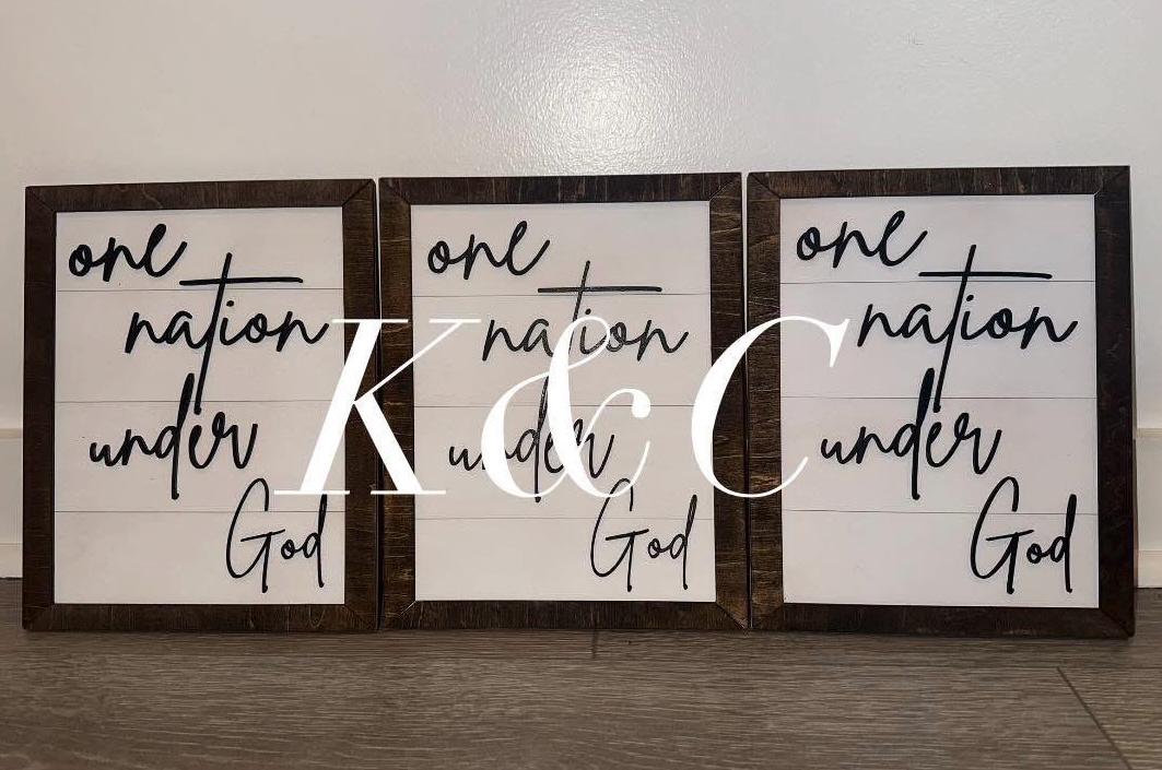 One Nation Under God Sign - Etsy