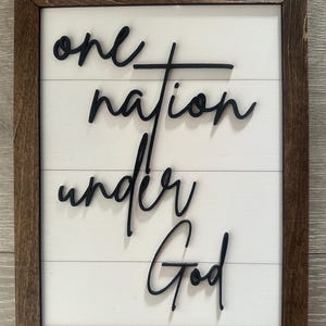 One Nation Under God Sign - Etsy