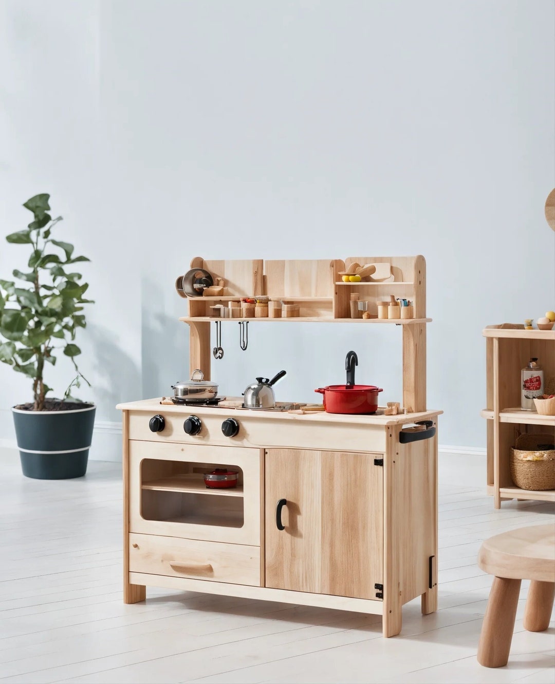 Handmade Wooden Play Kitchen Customizable Special Design - Etsy