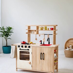 Handmade Wooden Play Kitchen Customizable Special Design - Etsy