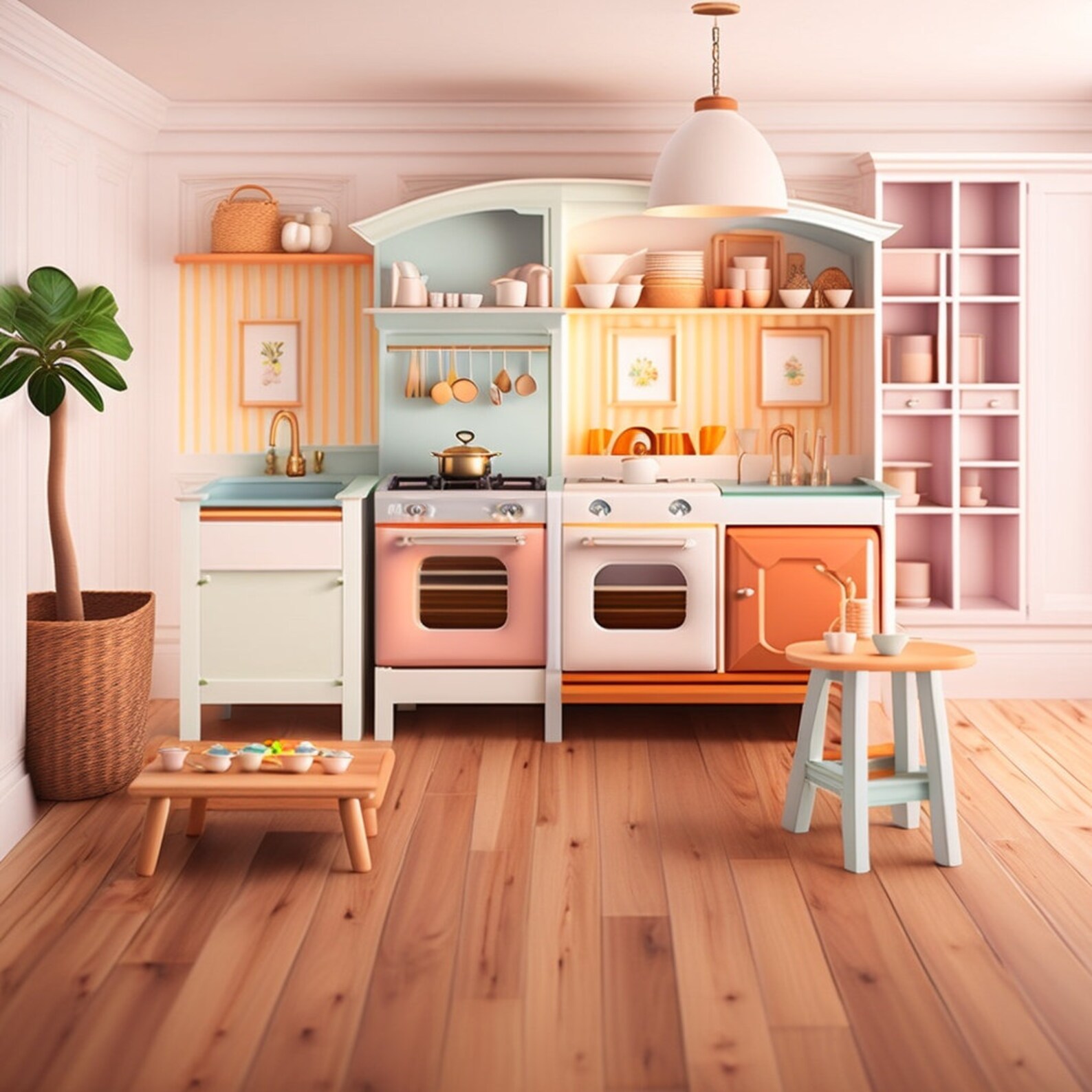 Luxury Wooden Play Kitchen: Custom Designed Heirloom Toy - Etsy UK