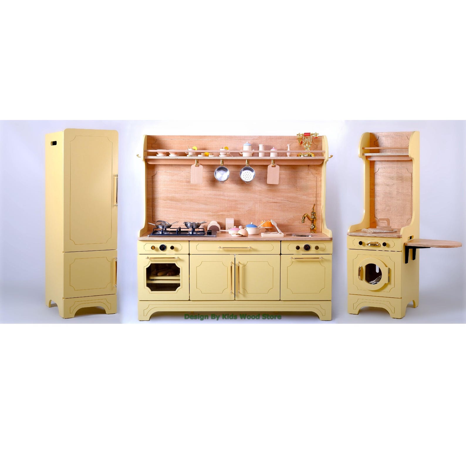 Vintage Wooden Toy Kitchen Set: Pretend Play for Children - Etsy