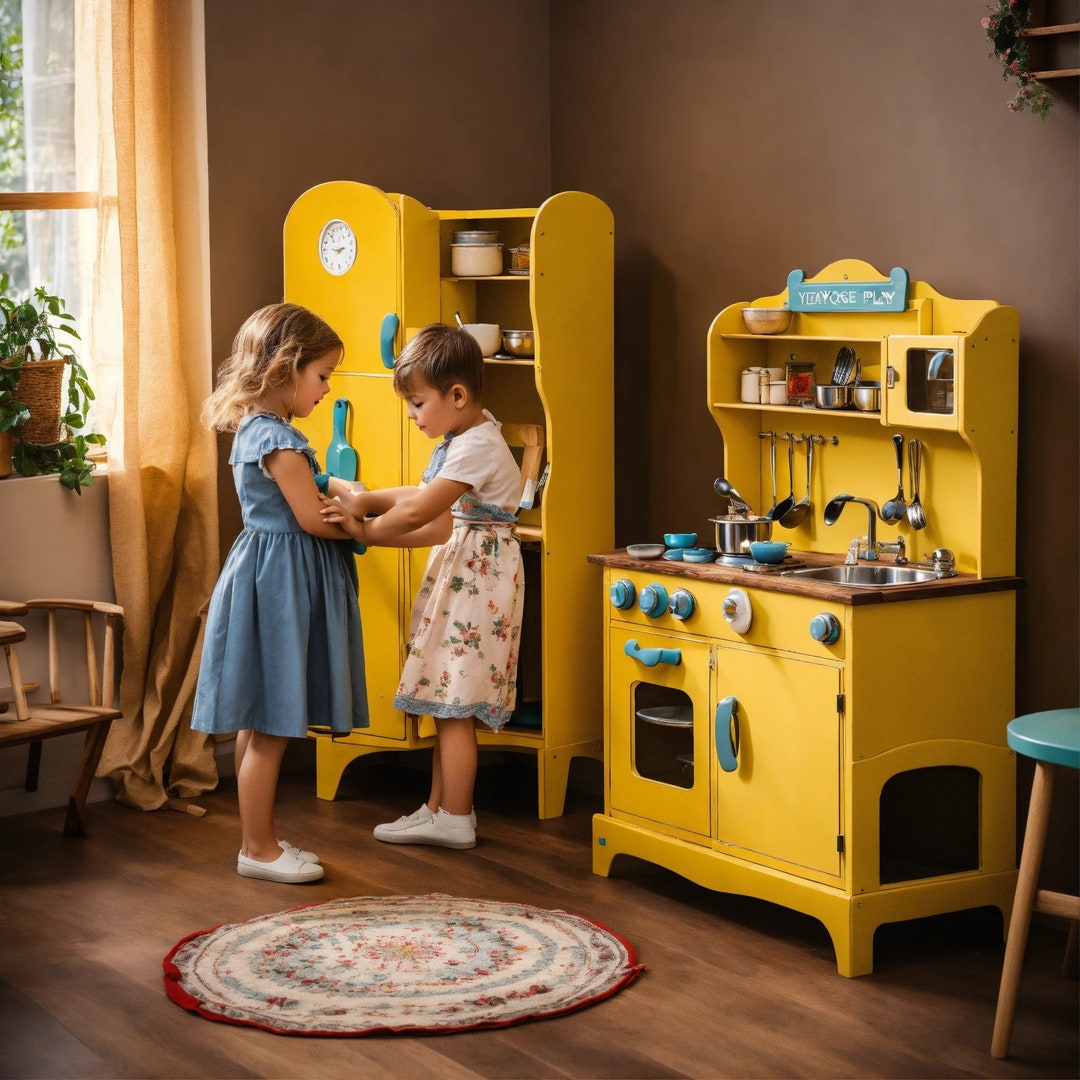Pinnacle of Luxury: Custom-designed Wooden Play Kitchens - Etsy