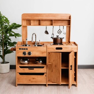 Handmade Wooden Play Kitchen Customizable Special Design - Etsy