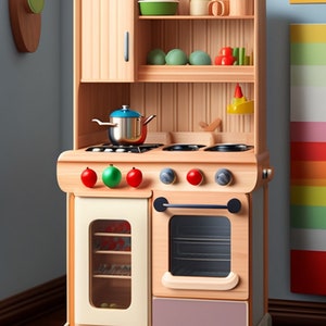 Luxury Wooden Play Kitchen: Custom Designed Heirloom Toy - Etsy