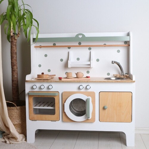 Handcrafted Kids Play Kitchen Set Natural - Etsy