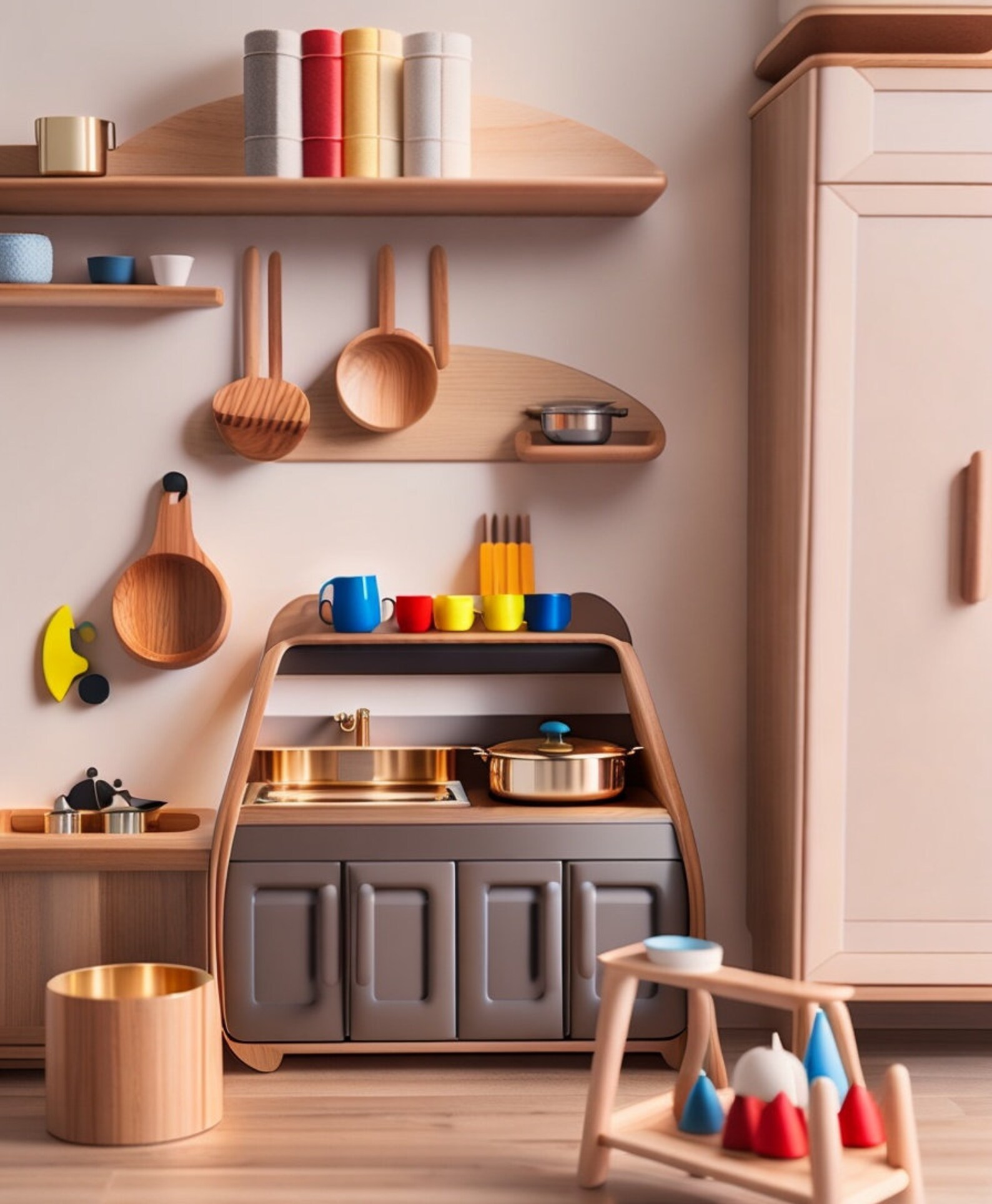 Luxury Wooden Play Kitchen: Custom Designed Heirloom Toy - Etsy UK
