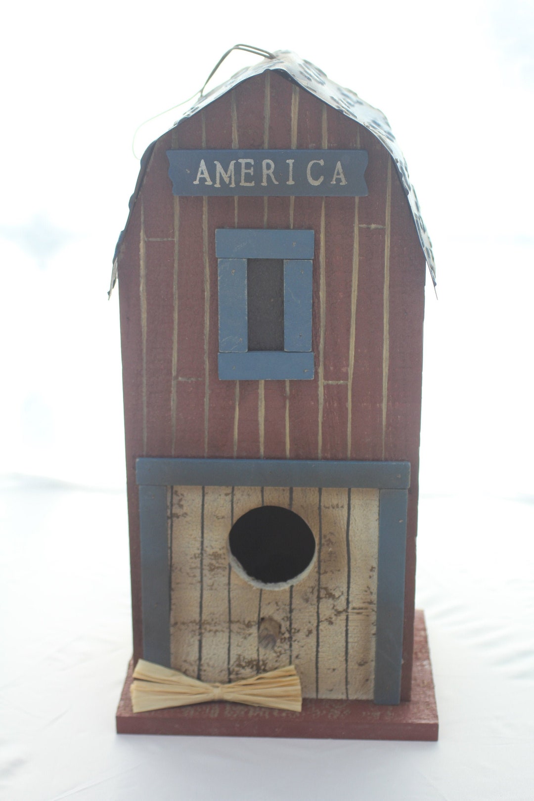 Decorative Rustic Country Birdhouse - Barn With American Accents - Etsy