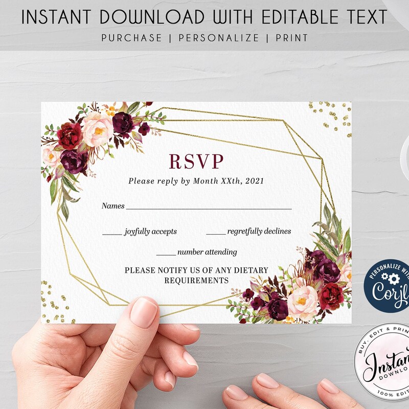 Wedding Rsvp Cards - Etsy
