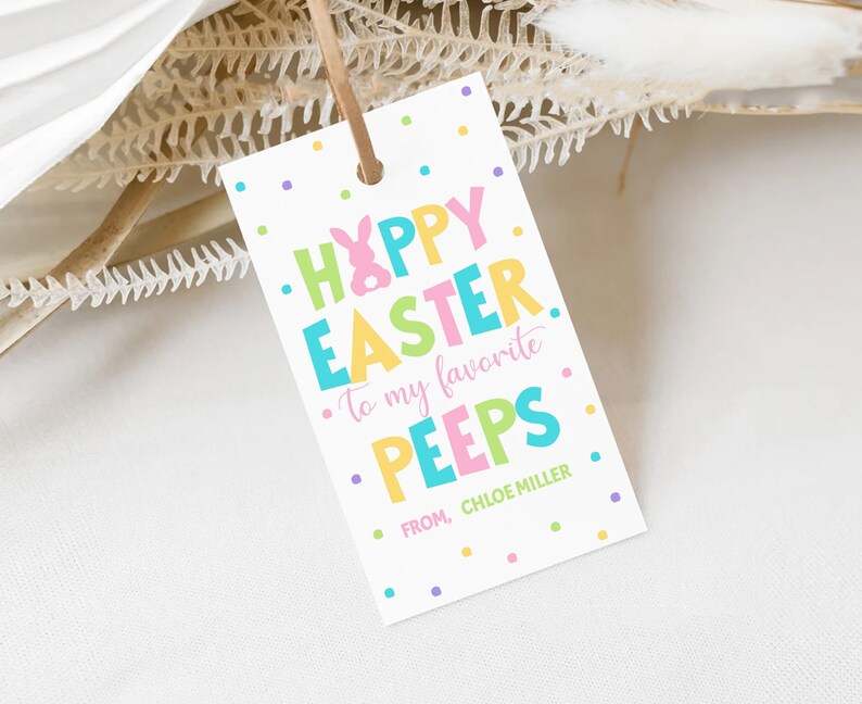 Printable Treats for My Favorite Peeps Easter Gift Tag, Instant ...