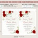 ROSIE - Red and White Roses Program, Red Roses Wedding Program, Red ...