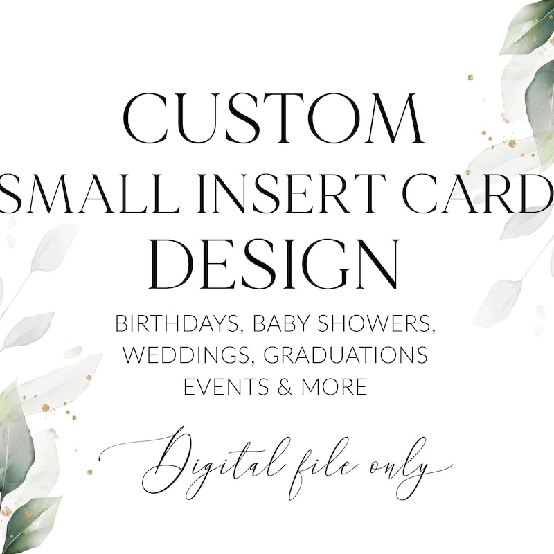 Invite Insert - Etsy