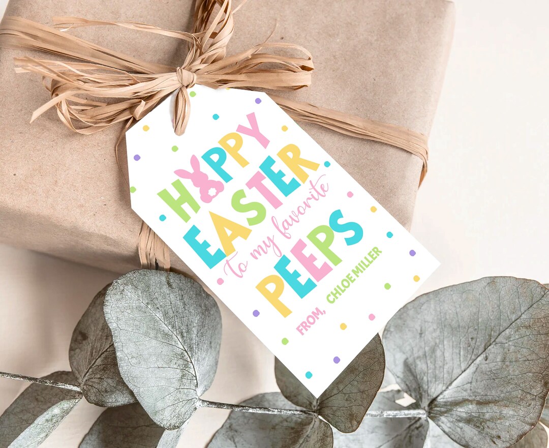 Printable Treats for My Favorite Peeps Easter Gift Tag, Instant ...