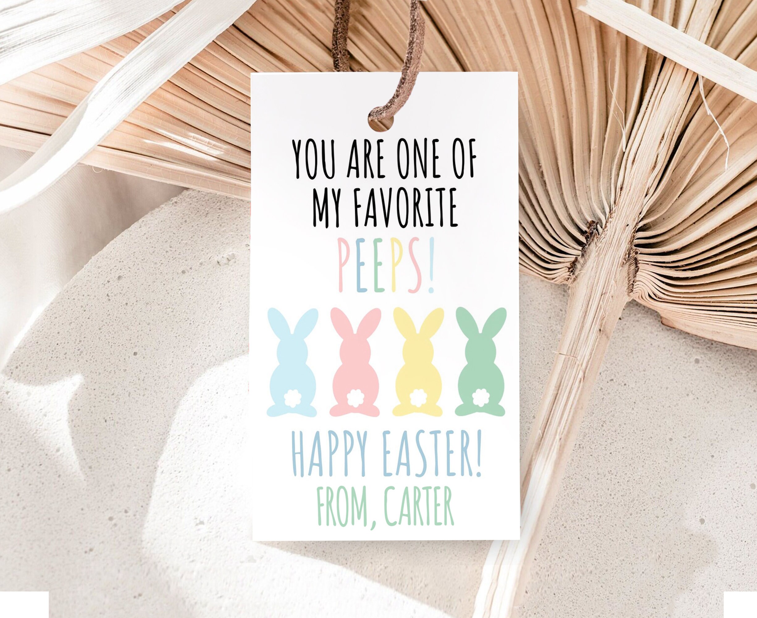 Printable Treats for My Favorite Peeps Easter Gift Tag, Instant ...