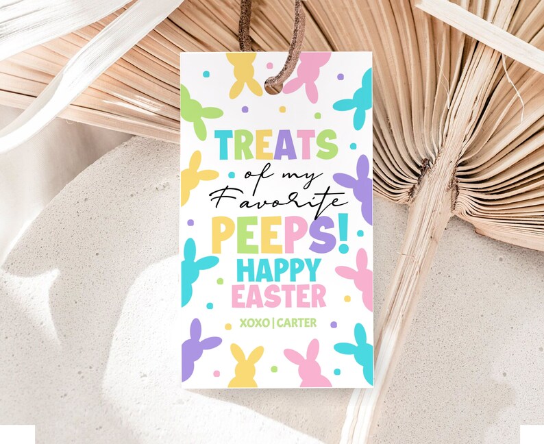 Printable Treats for My Favorite Peeps Easter Gift Tag, Instant ...