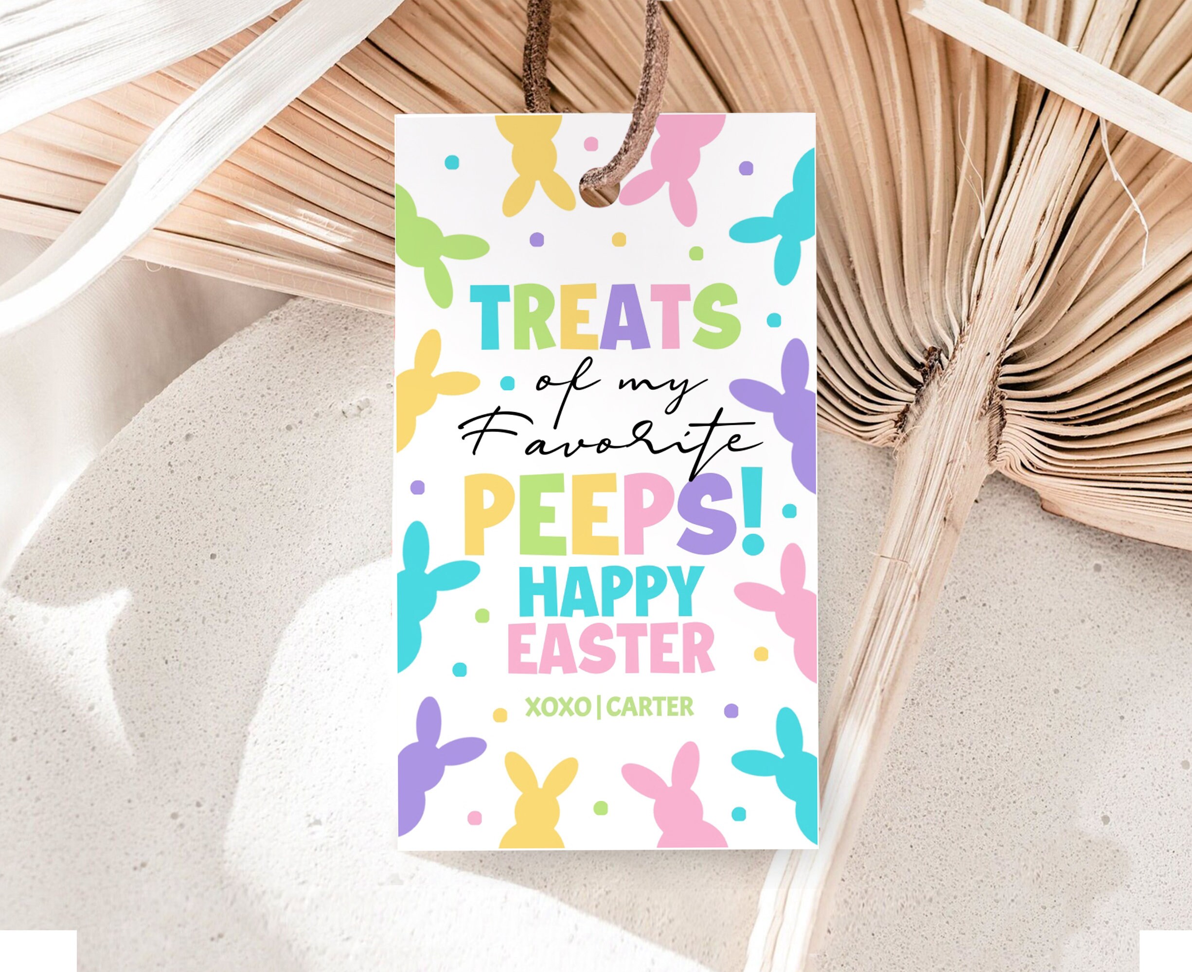 Printable Treats for My Favorite Peeps Easter Gift Tag, Instant ...