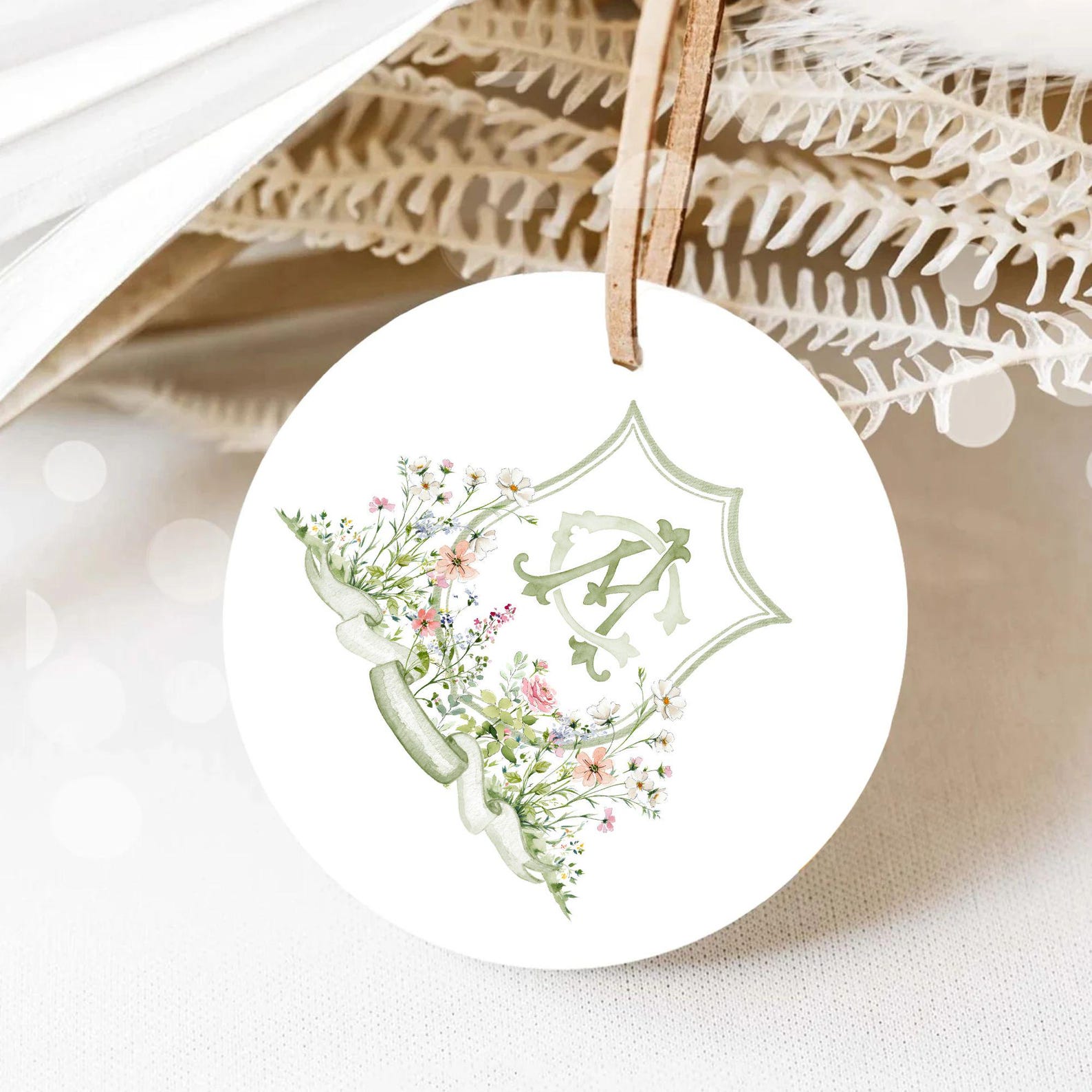 Wildflower Garden Flower Wedding Crest - Monogram Crest - Colorful ...