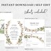 Wildflower Wedding Invitation Card Template, Summer Spring Wedding ...