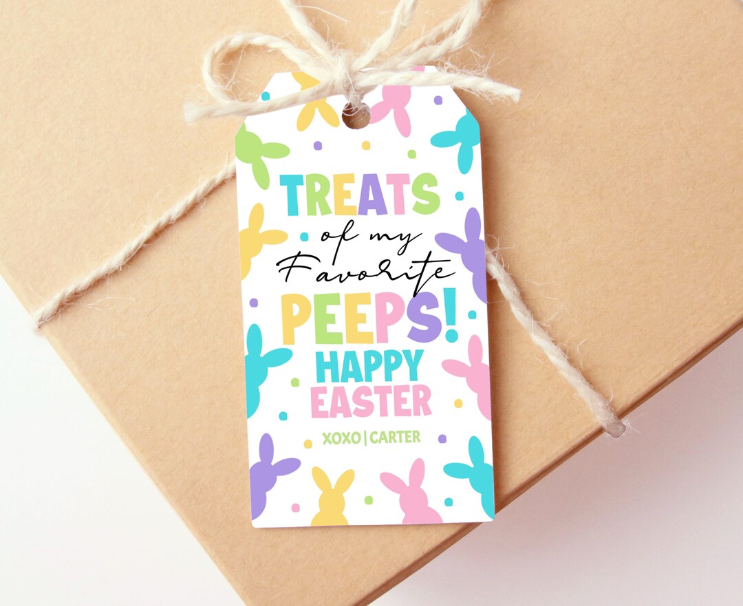 Printable Treats for My Favorite Peeps Easter Gift Tag, Instant ...