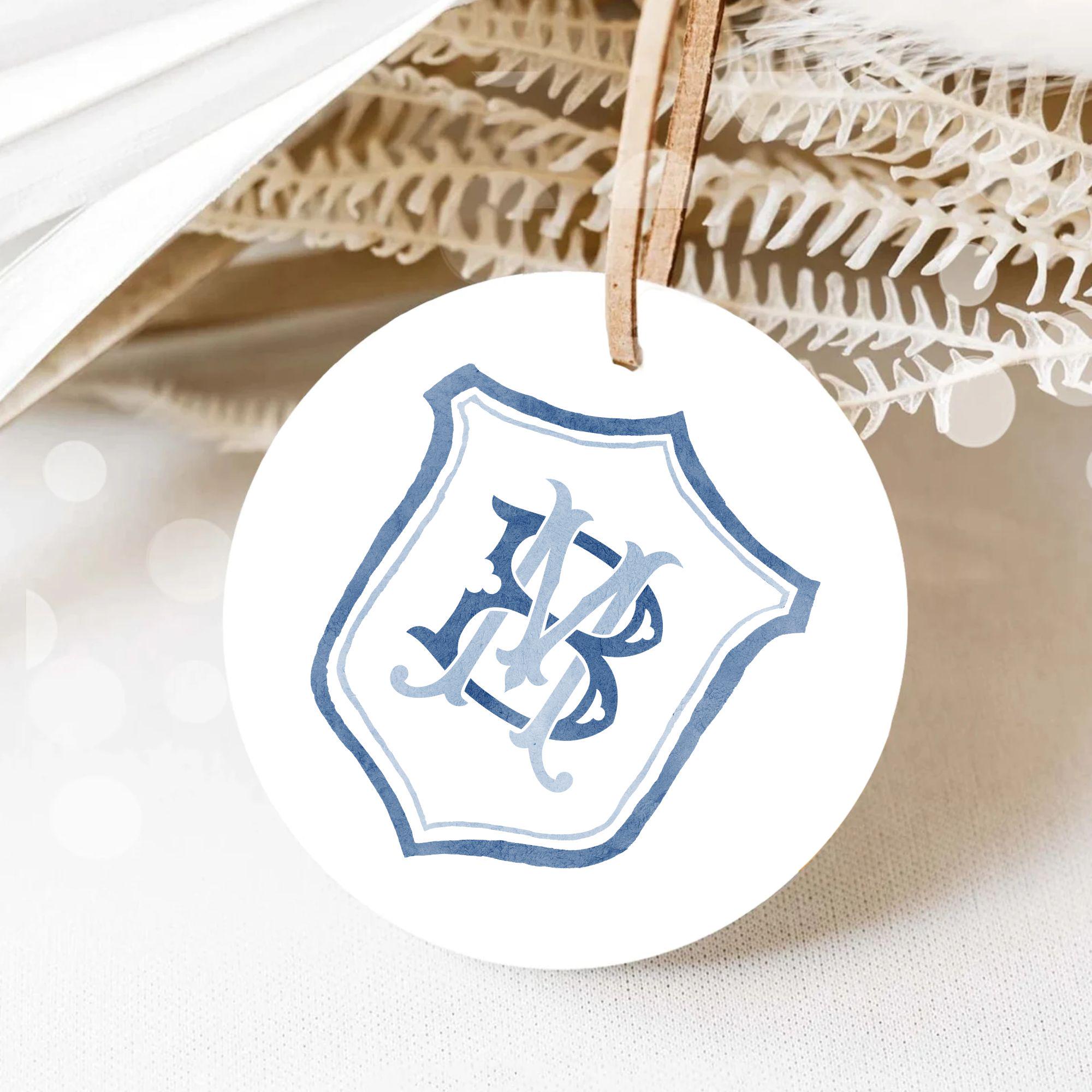 Modern Classic Wedding Crest - Monogram Crest - Luxury Watercolor ...
